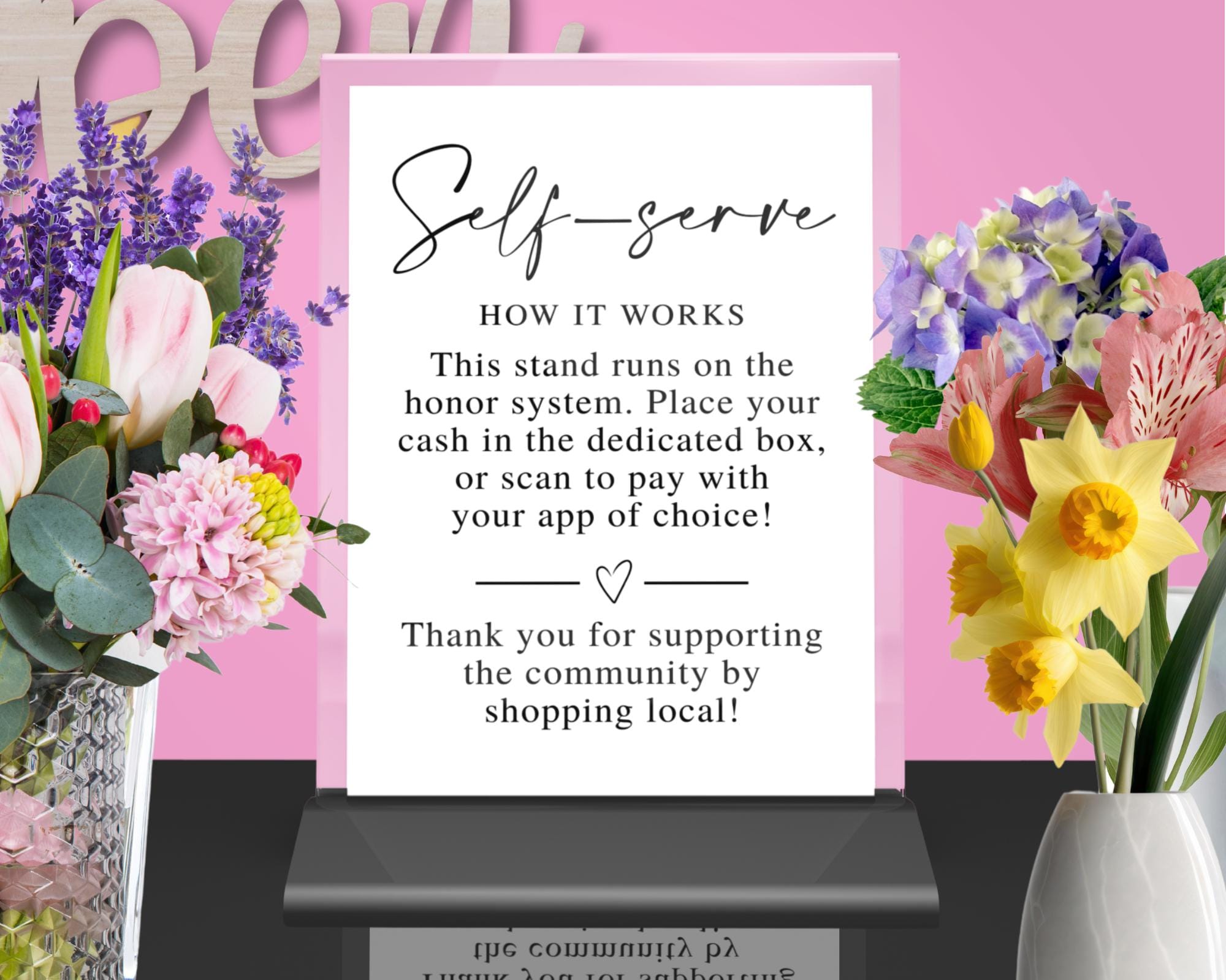 Printable Farmstand Honor System Sign, Bakery Stand Sign, Self Serve ...