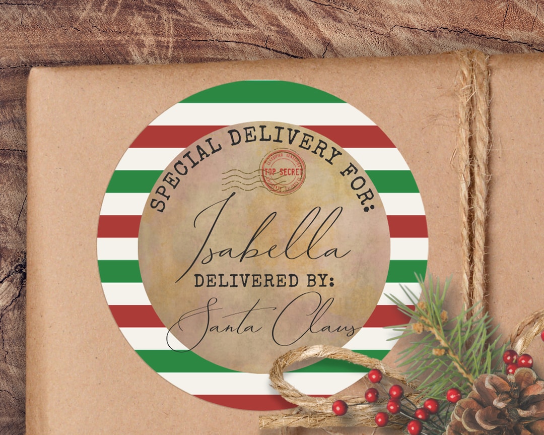 From Santa Stickers, Christmas Santa Labels, Gift Tag From Santa ...