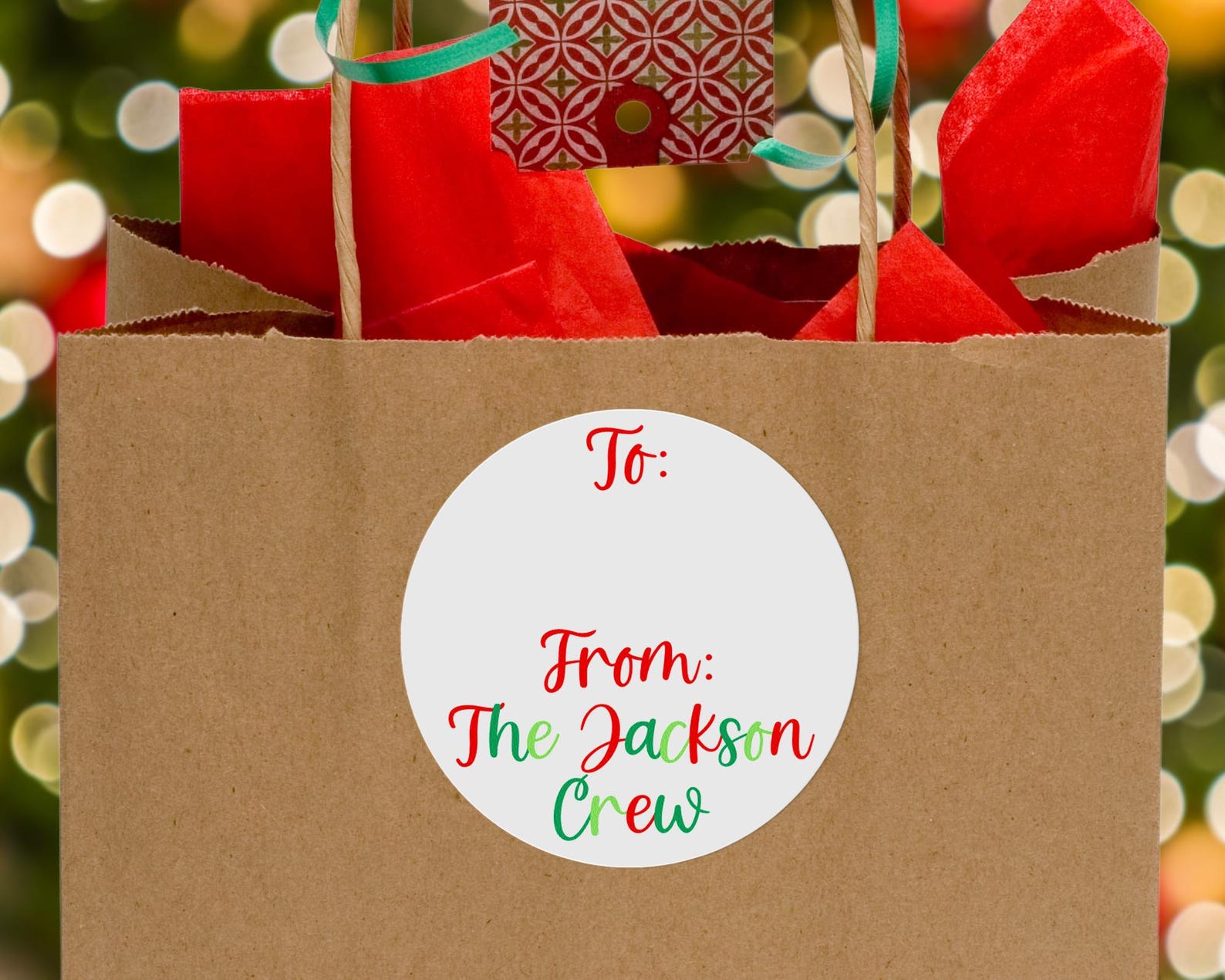 Christmas Gift Labels, Personalized Stickers for Gifts, Christmas to ...
