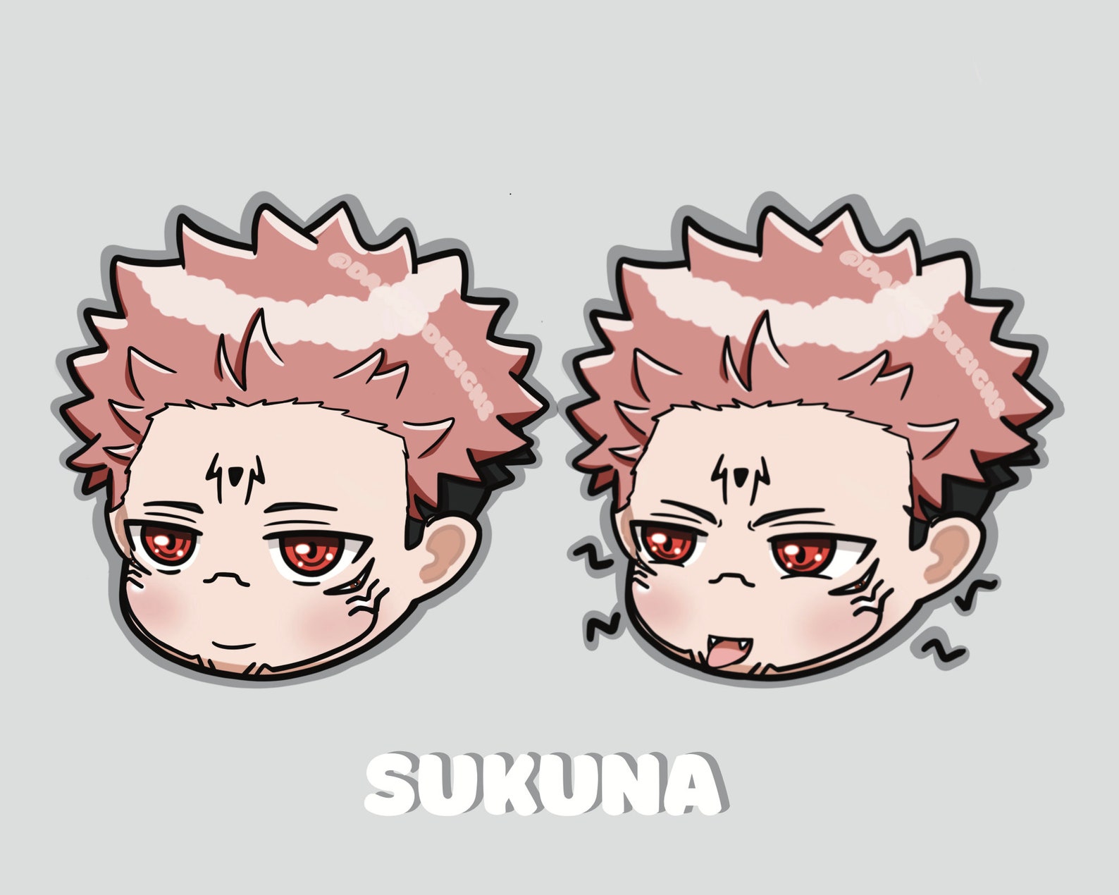 Sukuna Chibi Jujutsu Kaisen Anime Sticker Water-resistant | Etsy