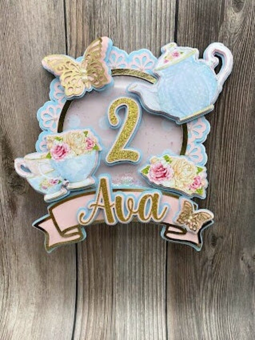Tea Cup Birthday Cake Topper, Tea Cup Party Cake Topper - Etsy