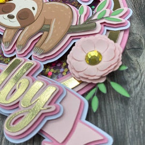 Sloth Cake Topper, Sloth Birthday Theme Cake Topper - Etsy