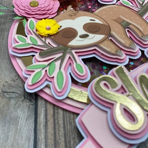 Sloth Cake Topper, Sloth Birthday Theme Cake Topper - Etsy