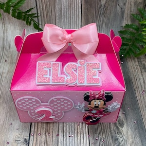 Minnie Mouse Favor Boxes: Party Decoration, Gift Box - Etsy