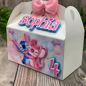 Stitch and Angel Treat Boxes, Stitch and Angel Candy Boxes - Etsy
