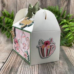 Tea Party Favor Boxes, Tea Cup Party Gable Boxes, Tea Birthday Party - Etsy