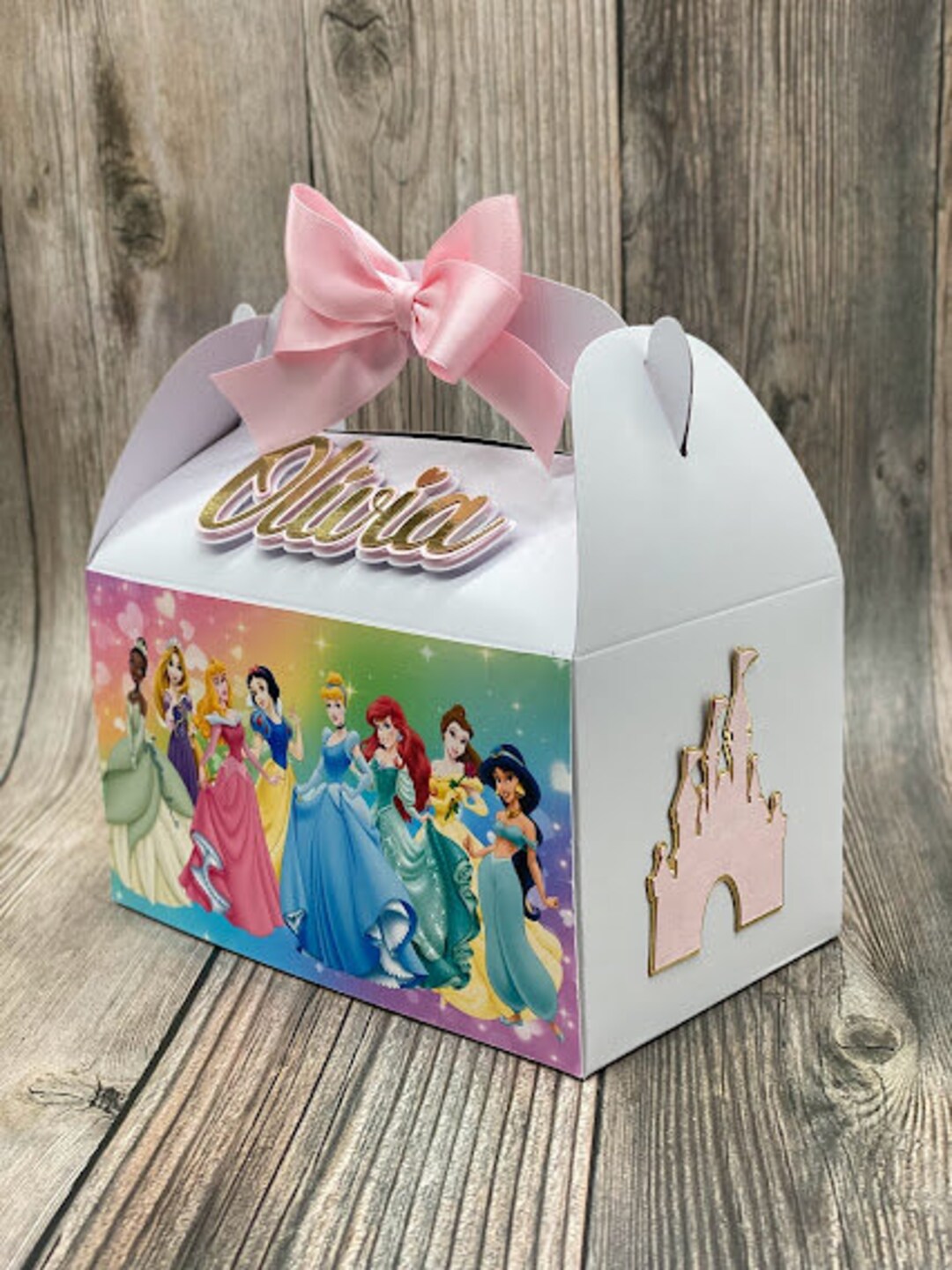 Disney Princess Favor Boxes Princes Gable Box Favors - Etsy