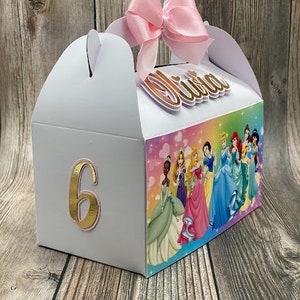 Princess Favor Boxes, Princess Gable Boxes, Princess Party Boxes - Etsy