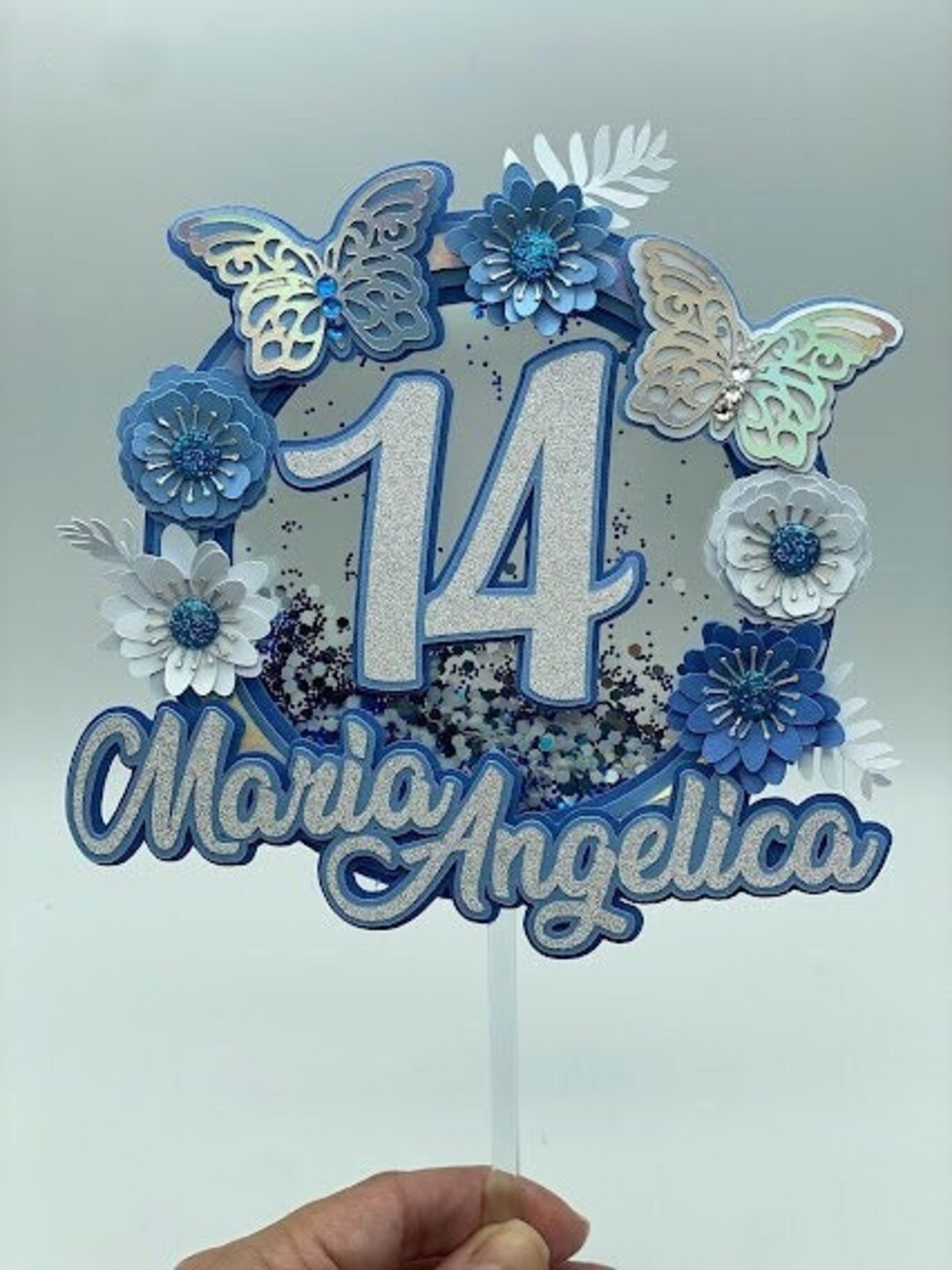 Floral Cake Topper Birthday Cake Topper Flowers and - Etsy