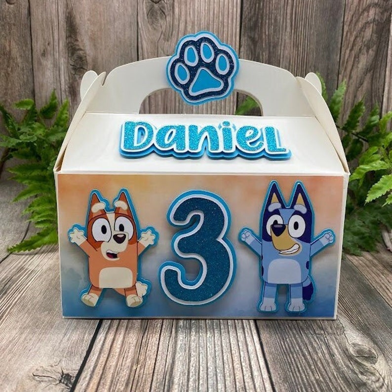 Blue Dog Treat Boxes: Party Favor Boxes - Etsy