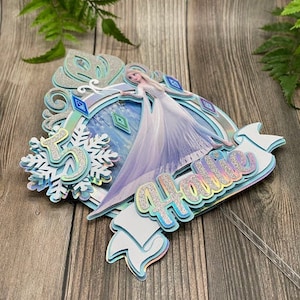 Elsa Cake Topper, Princess Elsa Birthday Cake Topper, Princess Party ...