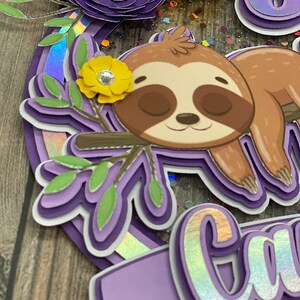 Sloth Cake Topper, Sloth Birthday Theme Cake Topper - Etsy