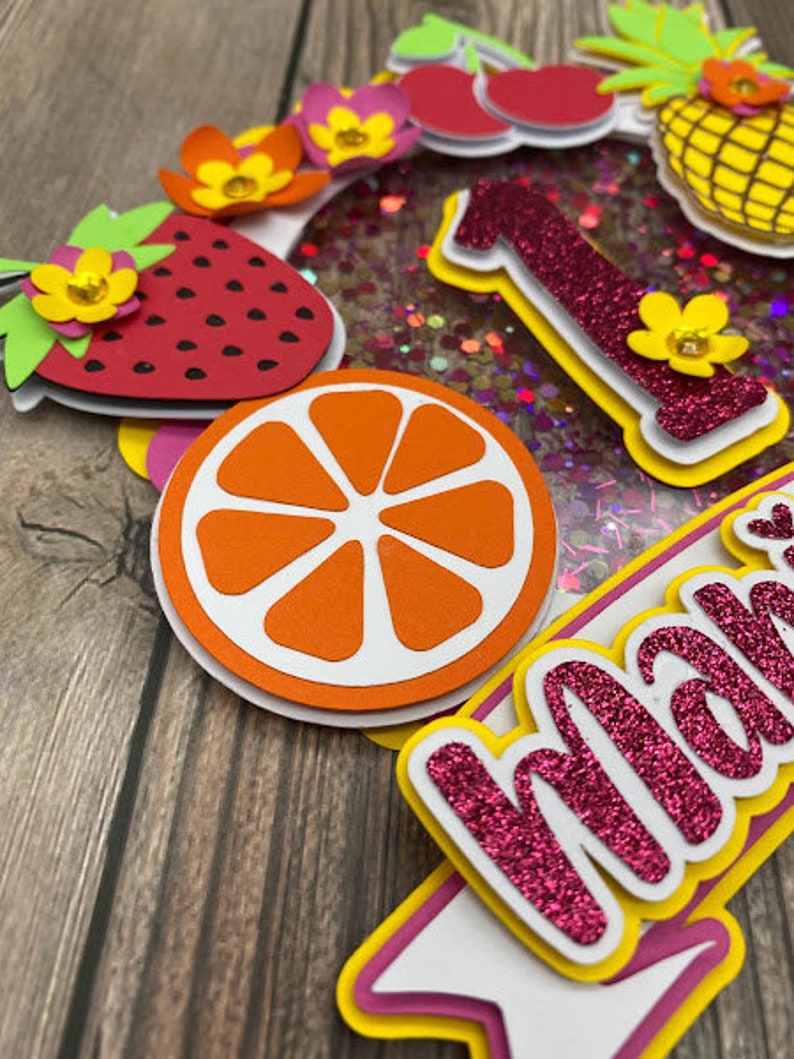 Tutti Frutti Cake Topper Tutti Frutti Shaker Cake Topper Etsy