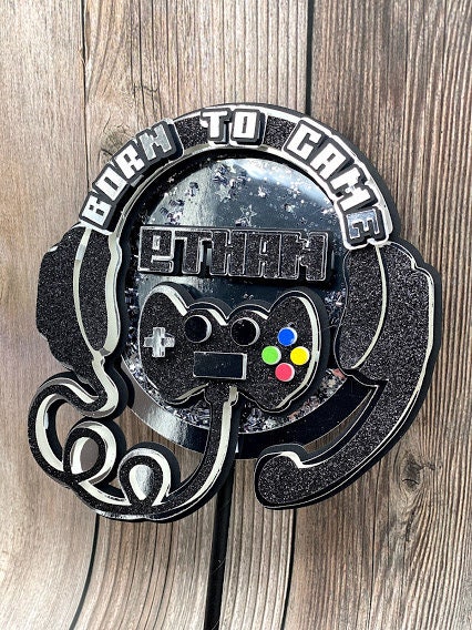 Gamer Cake Topper Game Control Cake Topper With Mini Led | Etsy