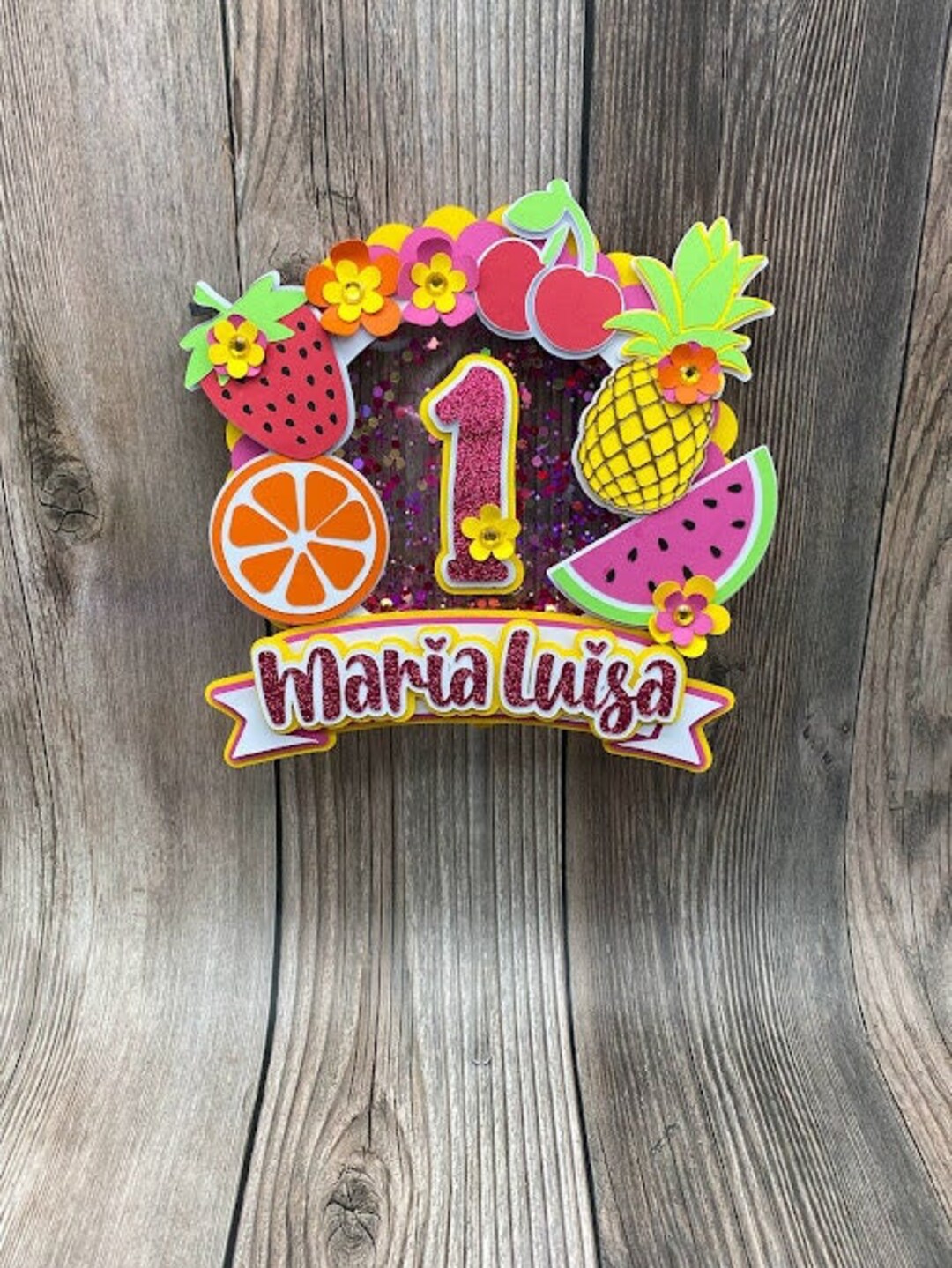 Tutti Frutti Cake Topper, Fruit Cake Topper - Etsy