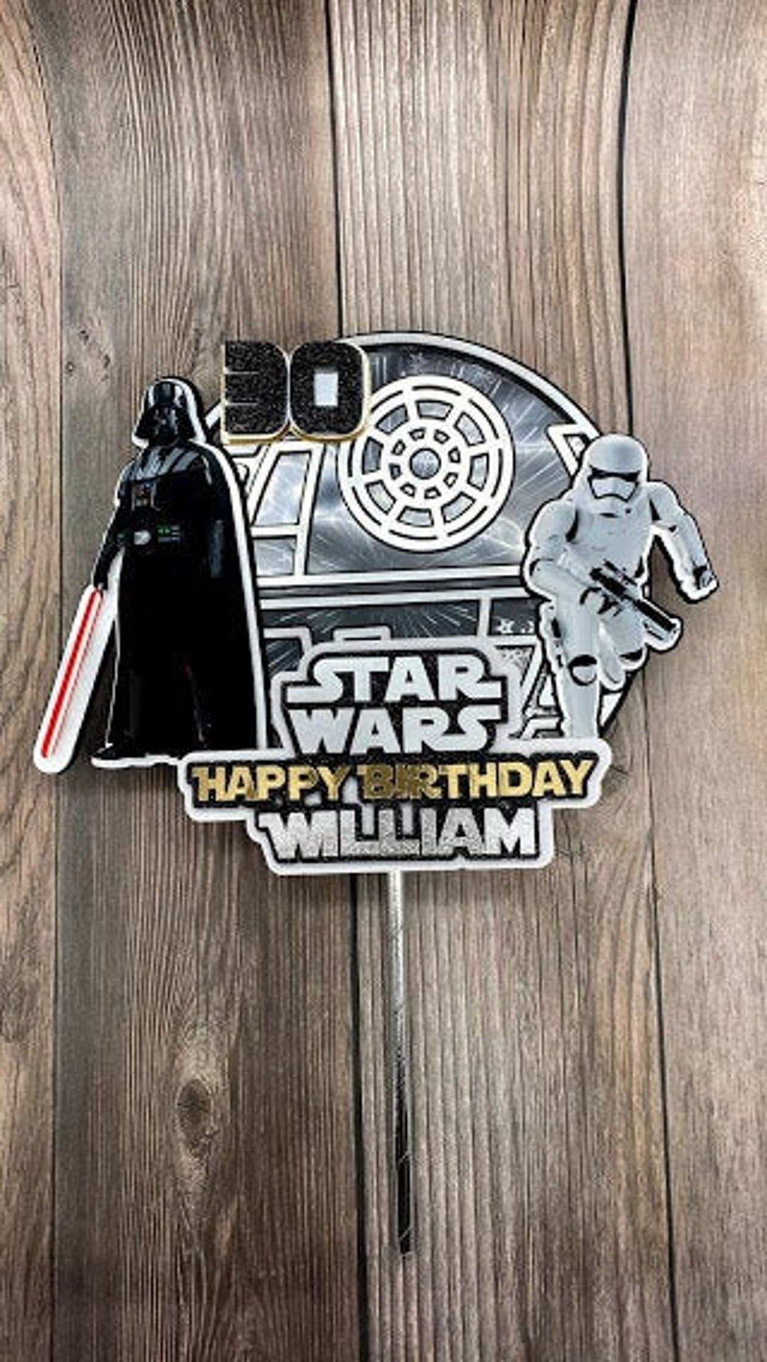 Star Wars Cake Topper Darth Vader Cake Topper - Etsy