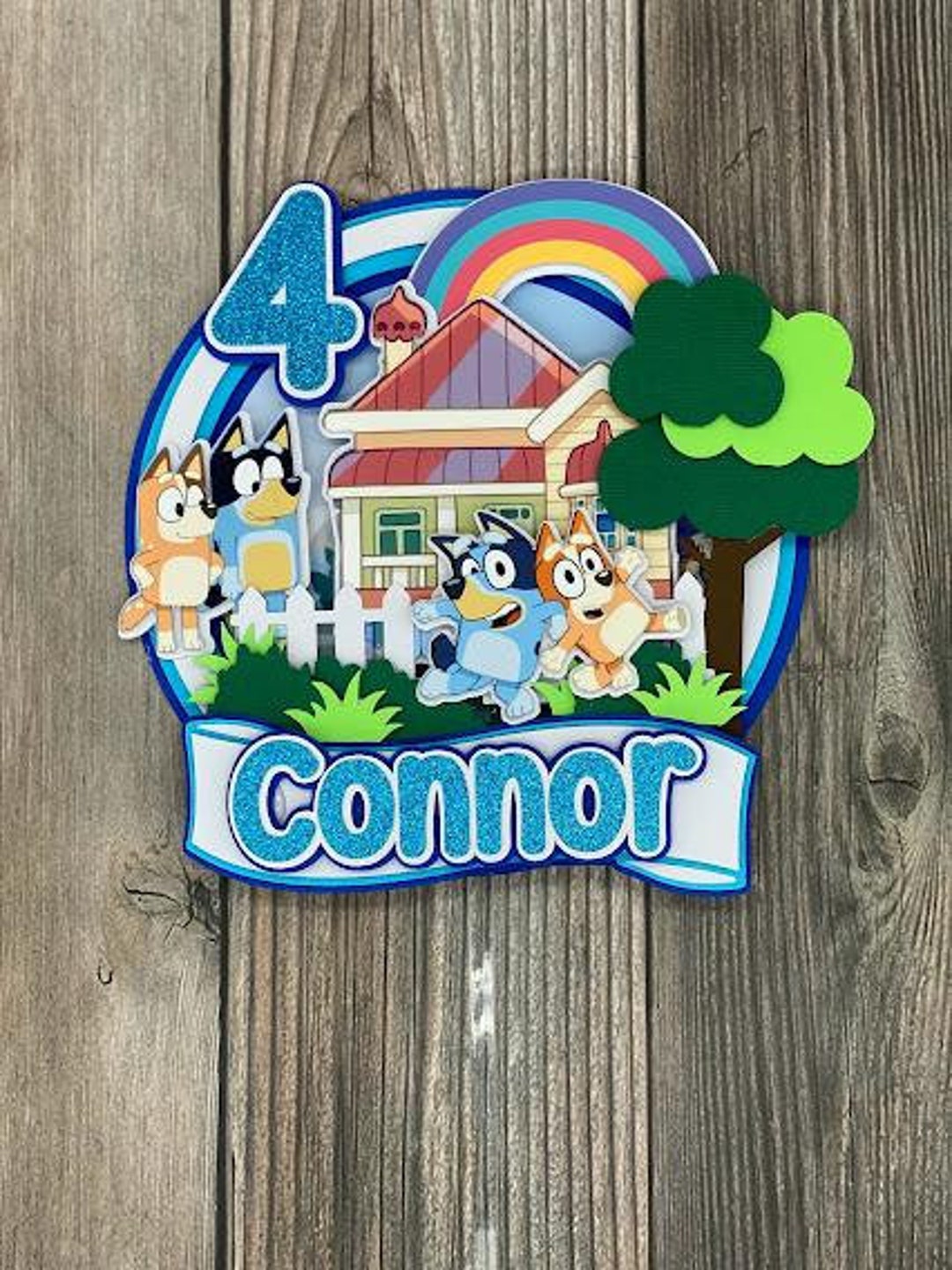 Blue Dog Cake Topper, 3D Blue Dog Cake Topper - Etsy