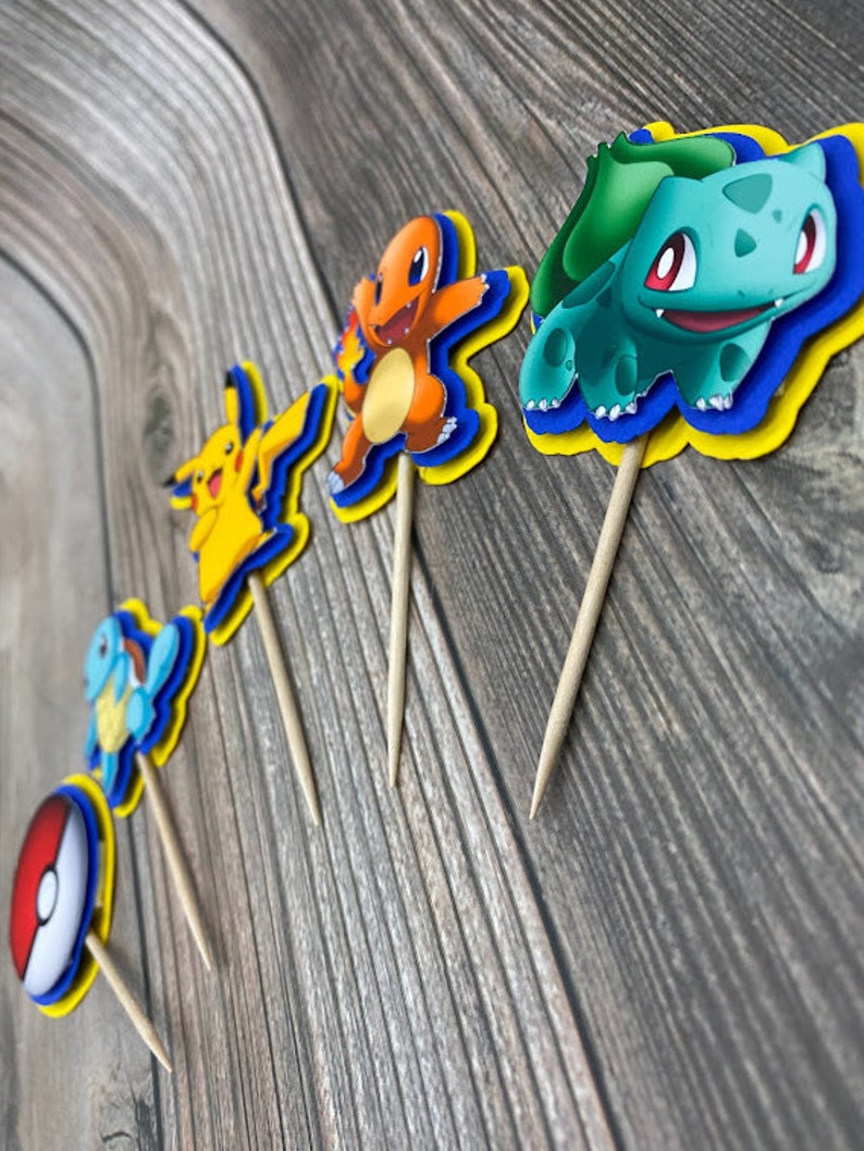 Pokémon Cupcake Toppers - Etsy