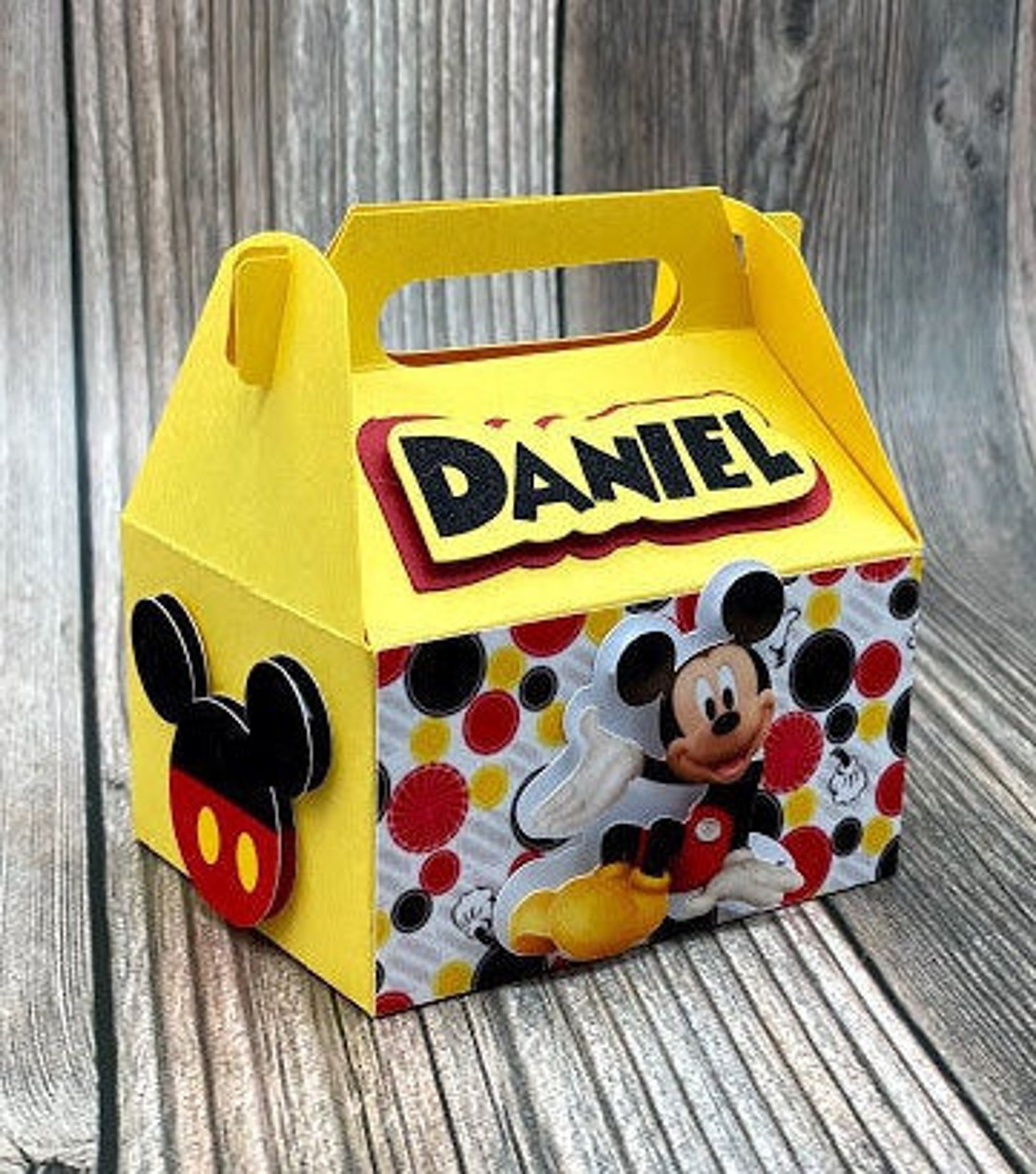 Mickey Mouse Favor boxes Mickey Mouse Gable box | Etsy