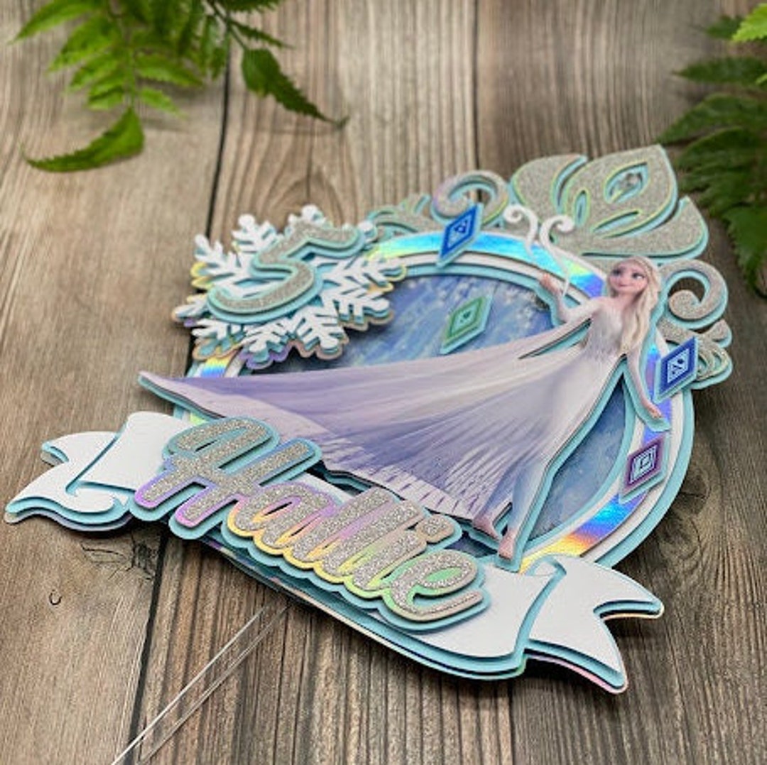 Elsa Cake Topper, Princess Elsa Birthday Cake Topper, Princess Party ...