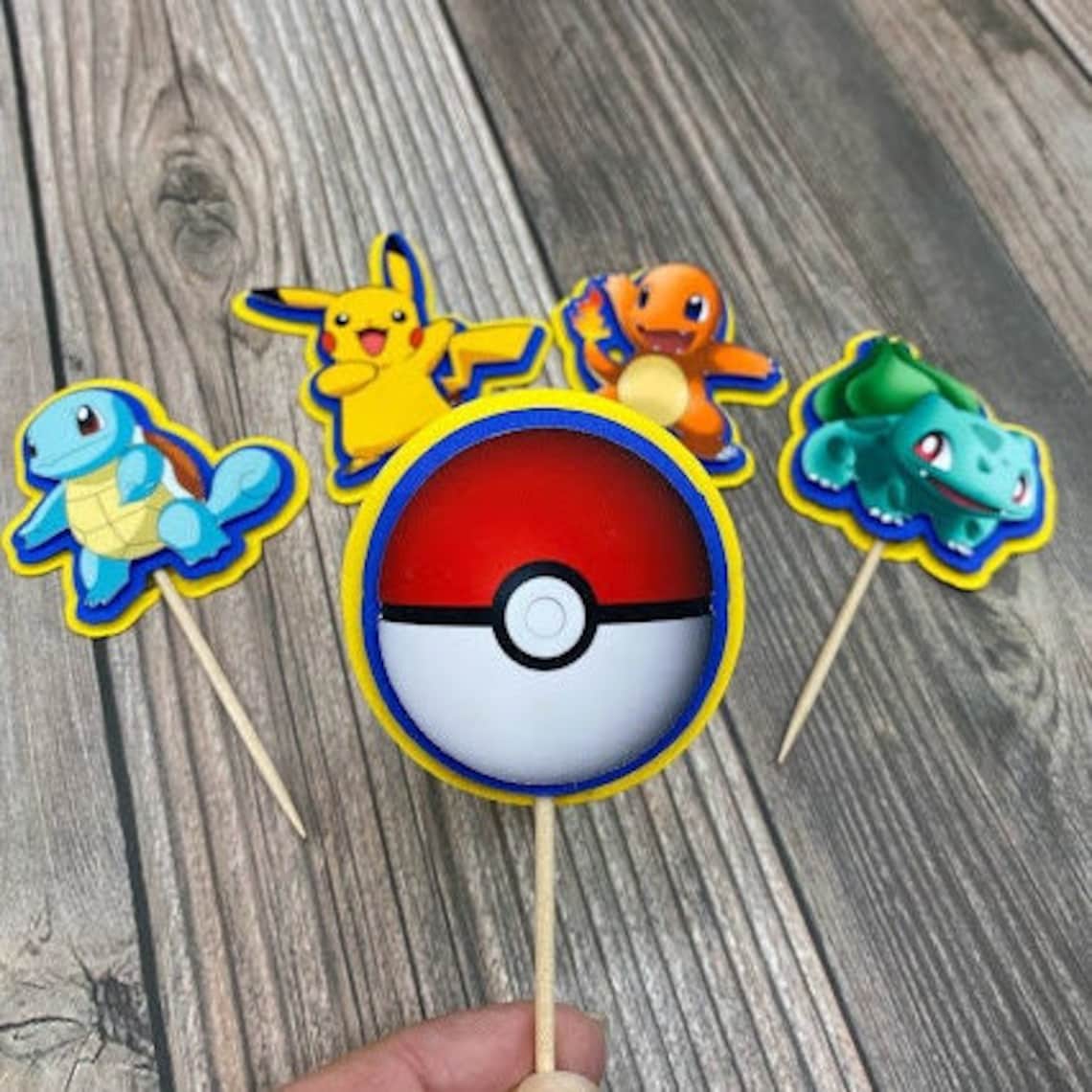 Pokémon Cupcake Toppers - Etsy