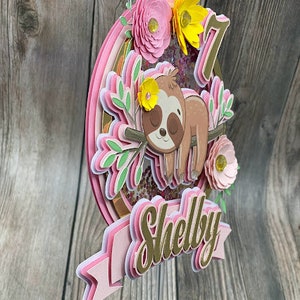 Sloth Cake Topper, Sloth Birthday Theme Cake Topper - Etsy