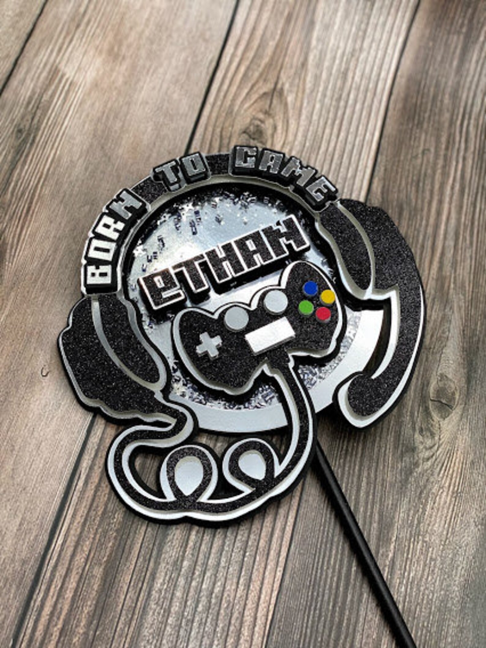 Gamer Cake Topper Game Control Cake Topper With Mini Led | Etsy