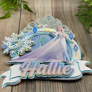 Elsa Cake Topper, Princess Elsa Birthday Cake Topper, Princess Party ...
