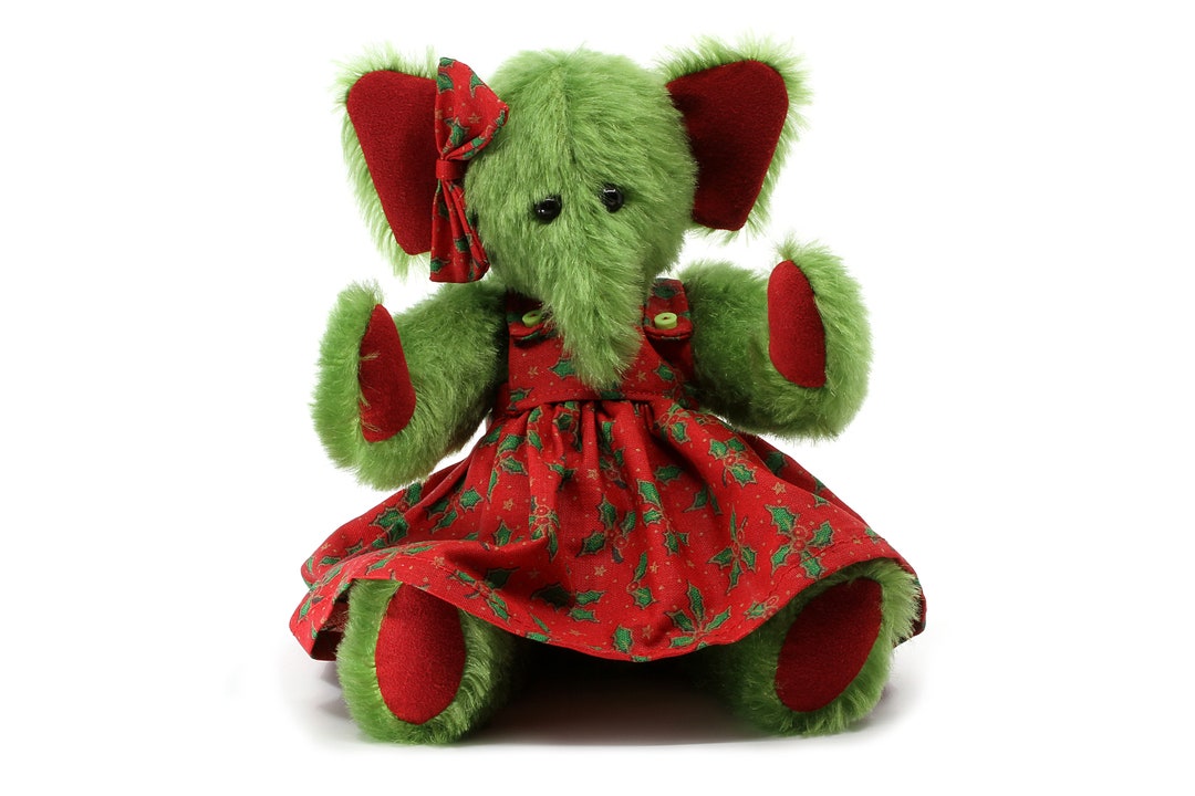 Handmade Collectable Mohair Elephant ivy - Etsy