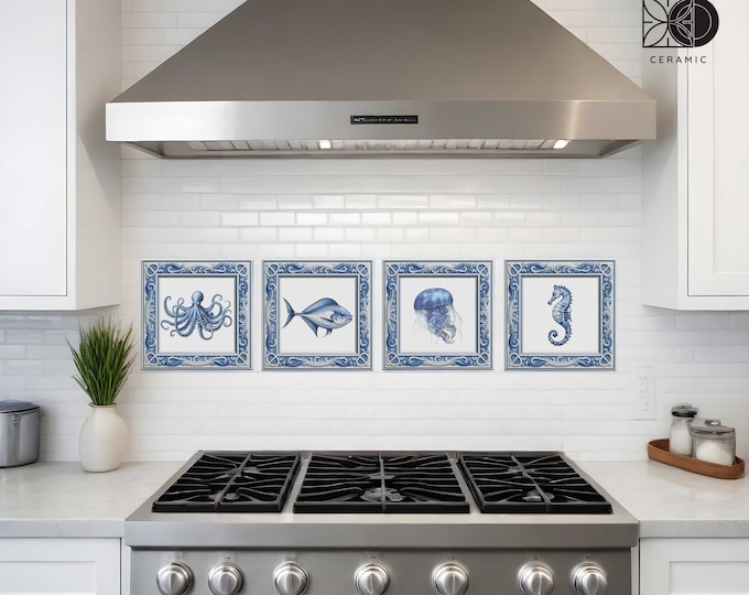Surf Fish Ceramic Tile Wall Art - Etsy