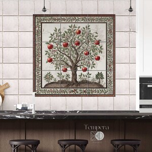 Backsplash Apple Tree Tiles, Rustic Style Apple Tree Tiles Mural - Etsy