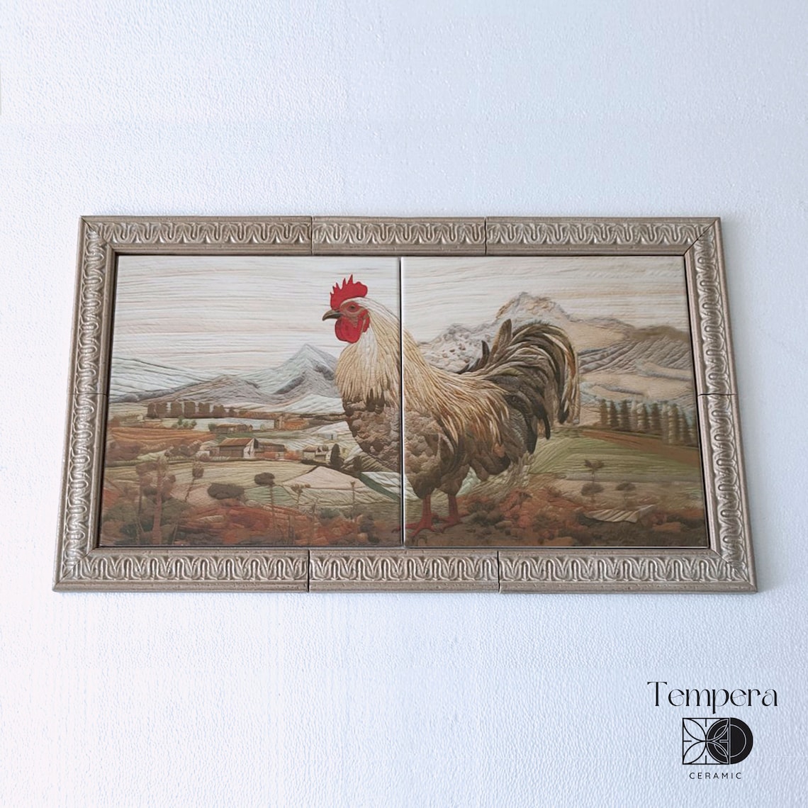 Backsplash Farm Rooster Tiles, Farmhouse Tile Decor, Rustic Ceramic ...