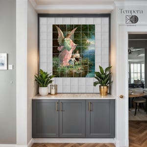 Guardian Angel Tiles Mural, Fireplace Mantel Tiles Picture - Etsy