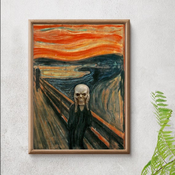 The Scream Skeleton Edvard Munch the Scream Skeleton | Etsy