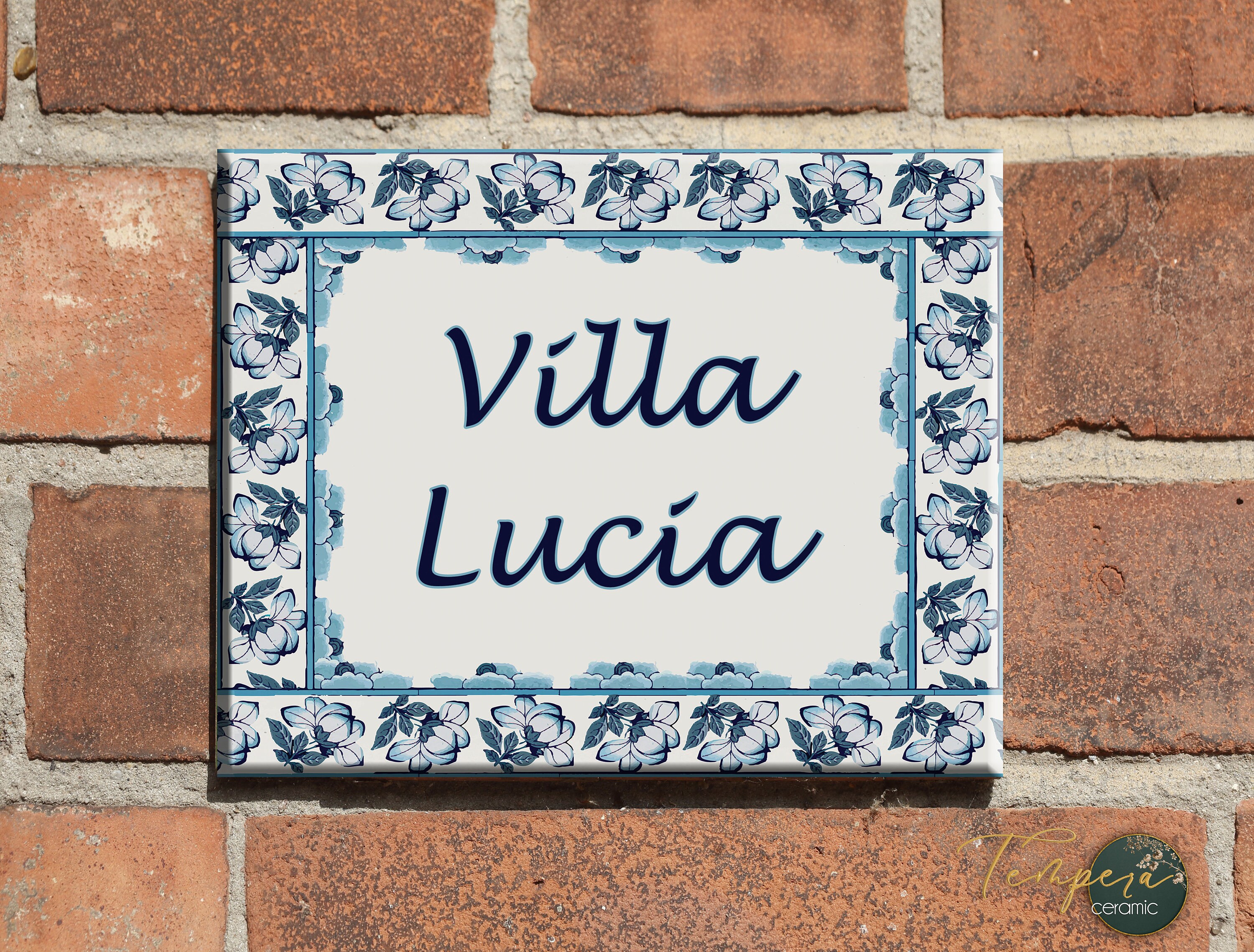 Navy Blue House Sign Custom House Name Tile House Name Tile - Etsy