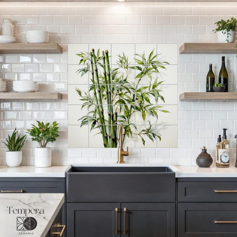 Bamboo Kitchen Tile Mural: Zen Backsplash Decor - Etsy