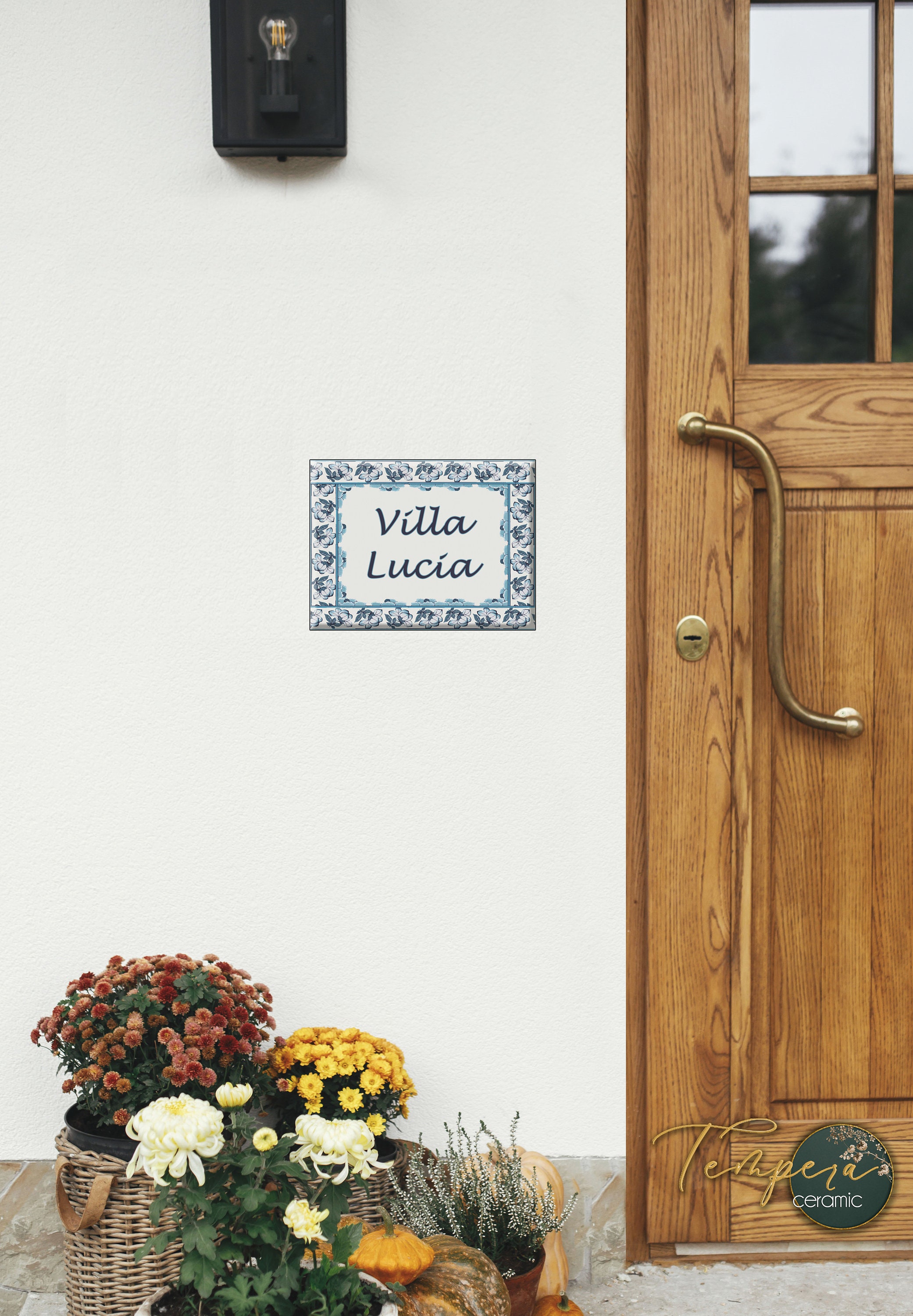 Navy Blue House Sign Custom House Name Tile House Name Tile - Etsy