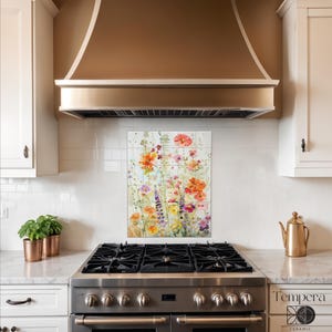 Wildflowers Backsplash Tiles, Field Flowers Ceramic Mural Decor - Etsy