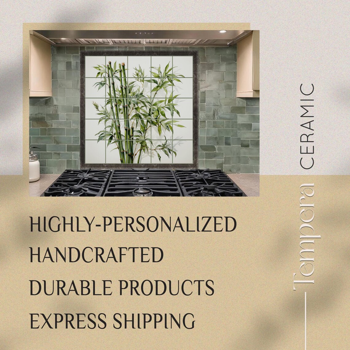 Bamboo Kitchen Tile Mural: Zen Backsplash Decor - Etsy