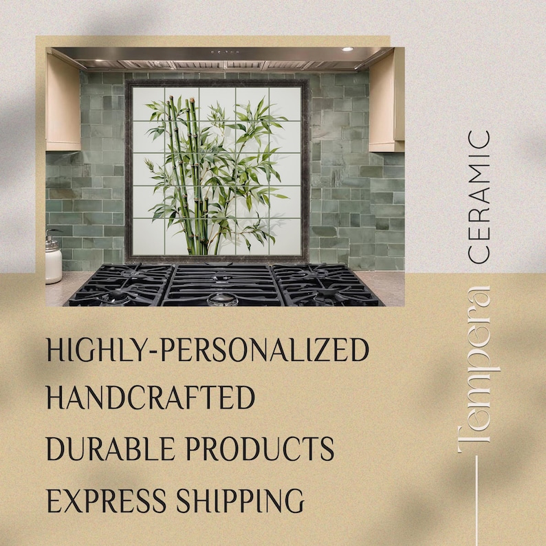 Bamboo Kitchen Tile Mural: Zen Backsplash Decor - Etsy
