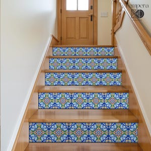 Mexican Talavera Stair Riser Tiles, Mexican Design Staircase Tiles - Etsy