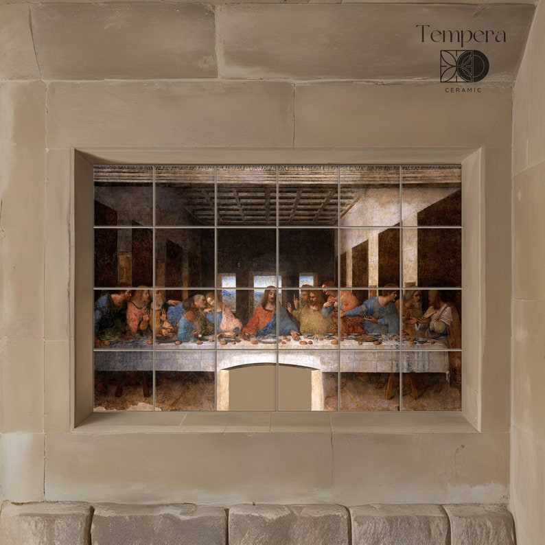 Tile Mural of the Last Supper by Leonardo Da Vinci With Variety of ...