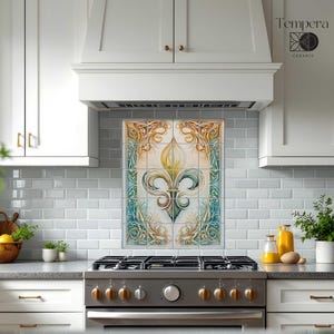 Fleur-de-lis Kitchen Backsplash Tiles: Classic Decor Accent - Etsy