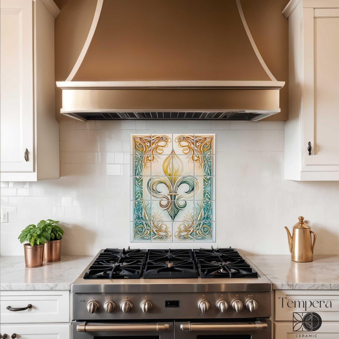 Fleur-de-lis Kitchen Backsplash Tiles: Classic Decor Accent - Etsy