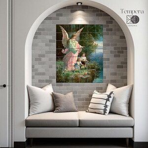 Guardian Angel Tiles Mural, Fireplace Mantel Tiles Picture - Etsy