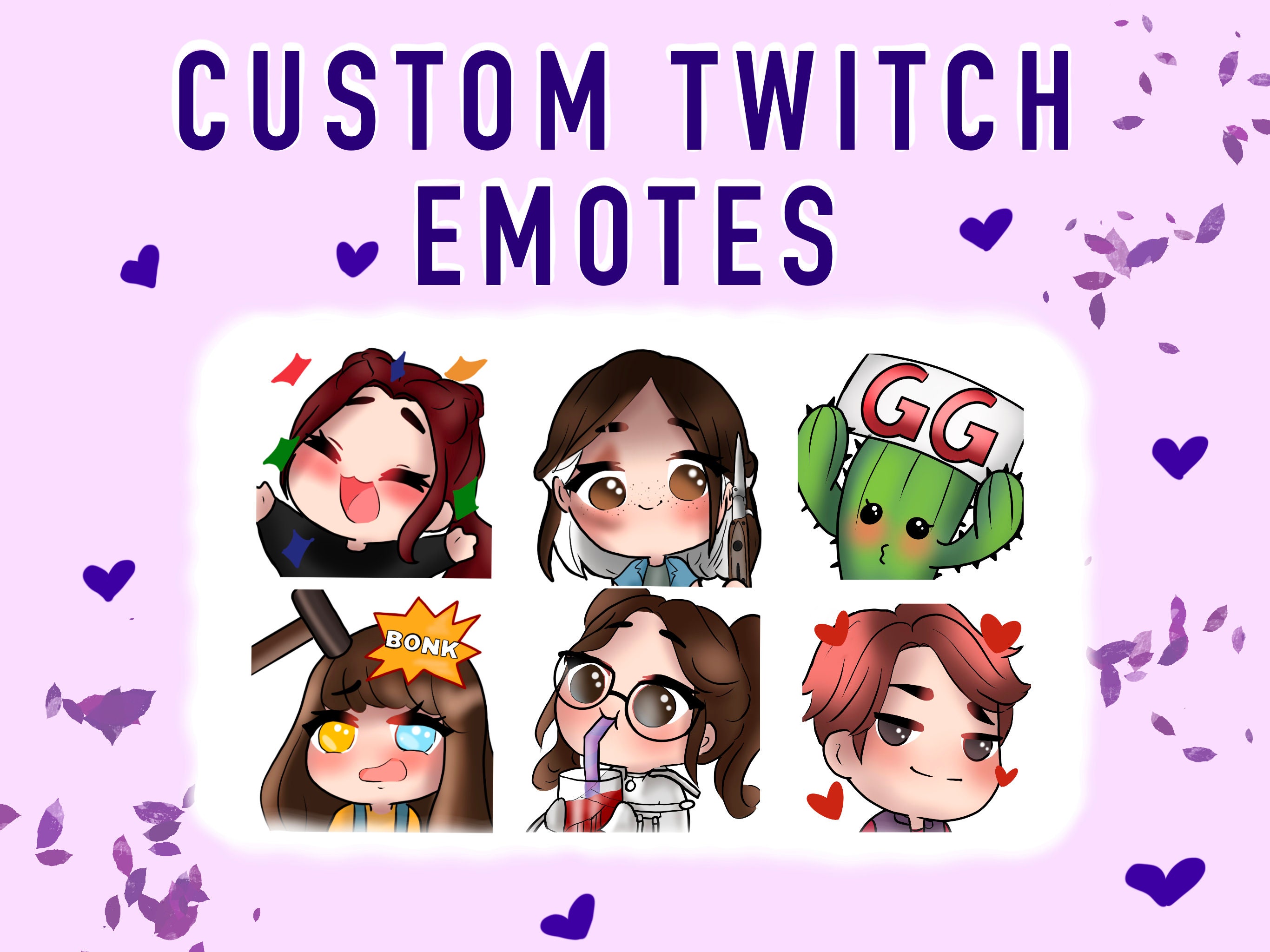 Custom Emotes Badges Stickers Emojis for | Etsy Ireland