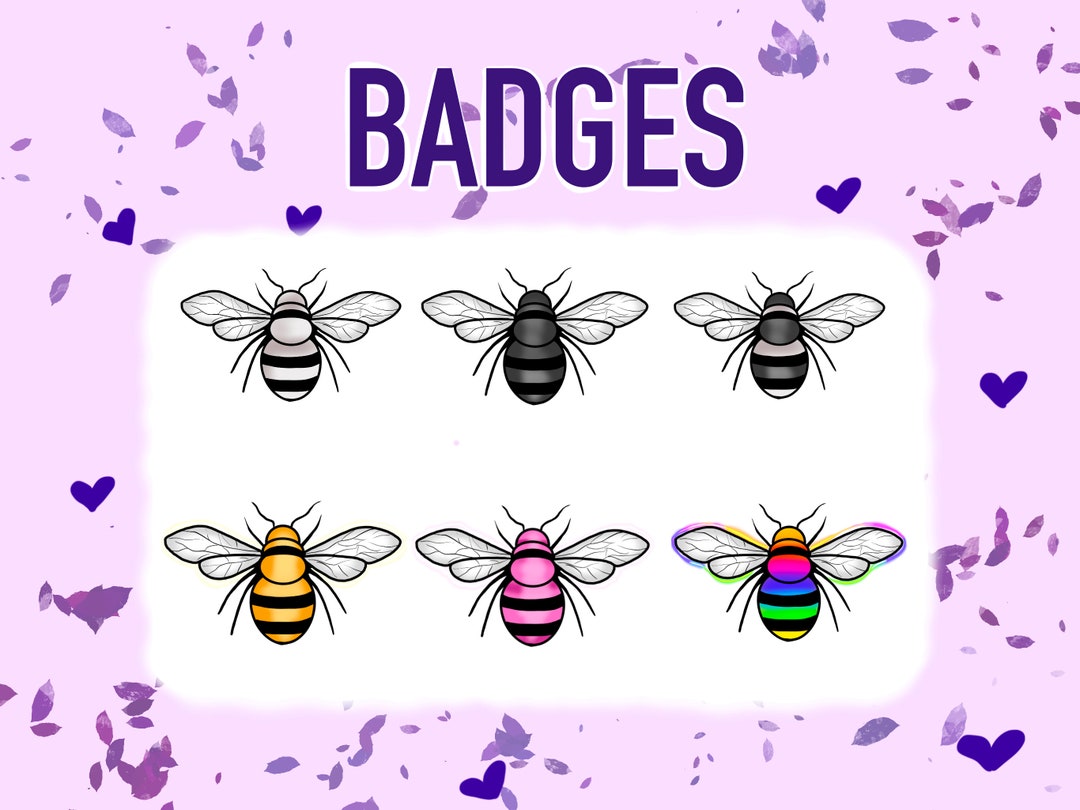 Bee Twitch Badges 6 Pack - Etsy