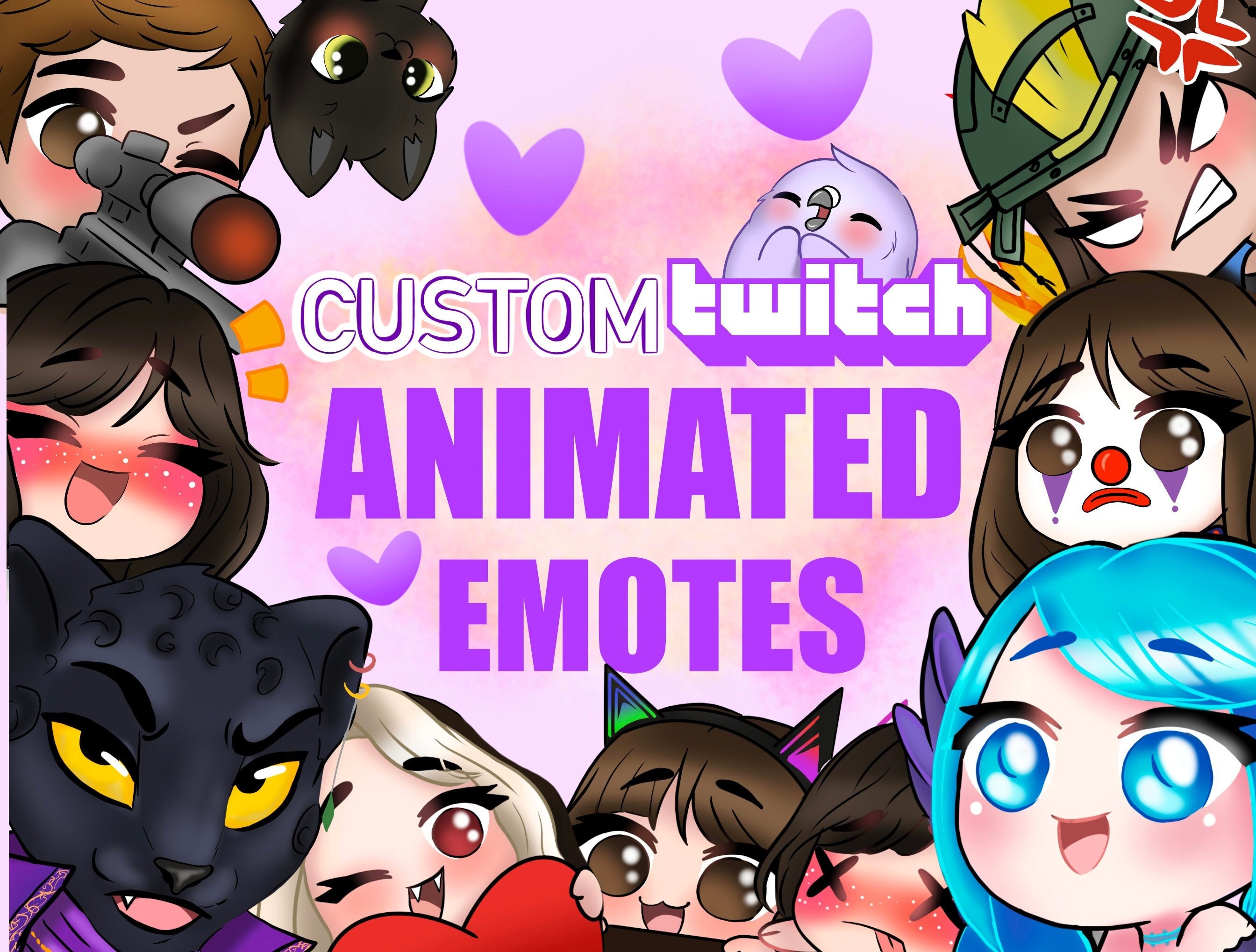 Custom Animated Emotes Emojis Sub Emotes for Your Twitch - Etsy Canada