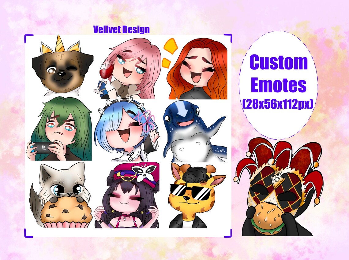 Custom Emotes Badges Stickers Emojis for - Etsy
