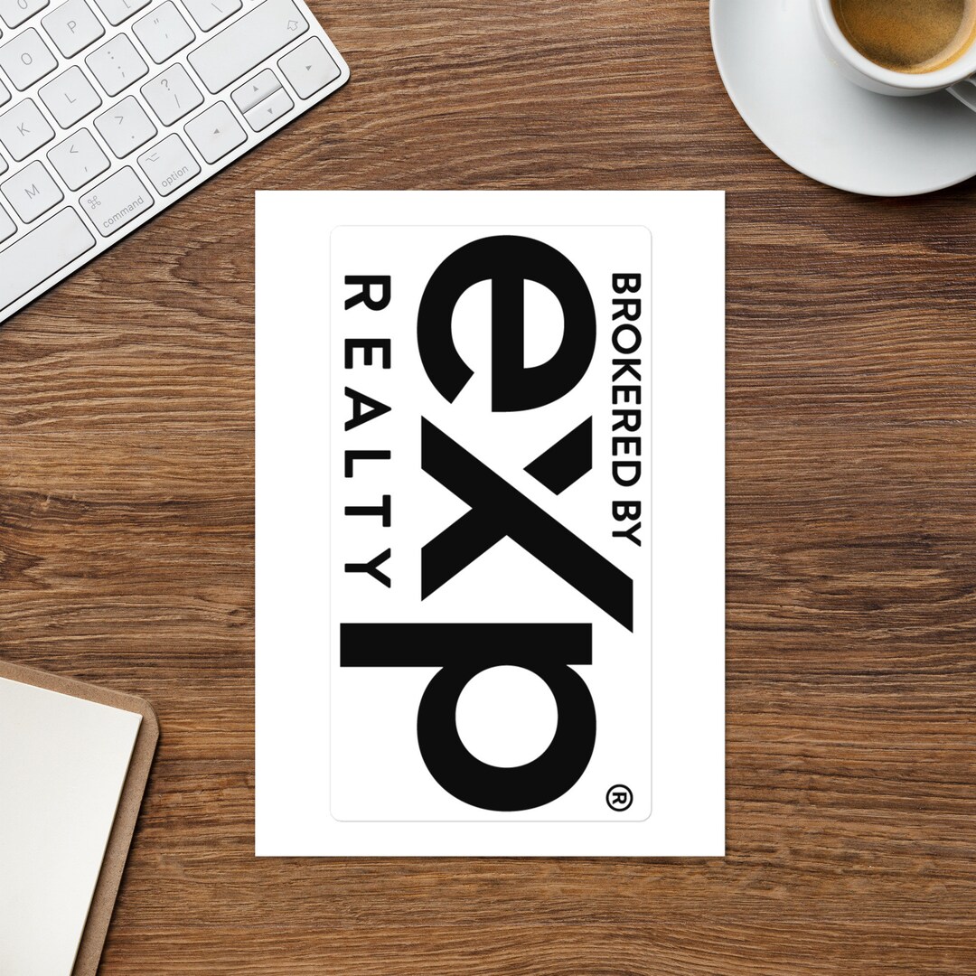 Brokered by Exp Realty Sticker, Bubble-free Stickers, Exp Realty ...